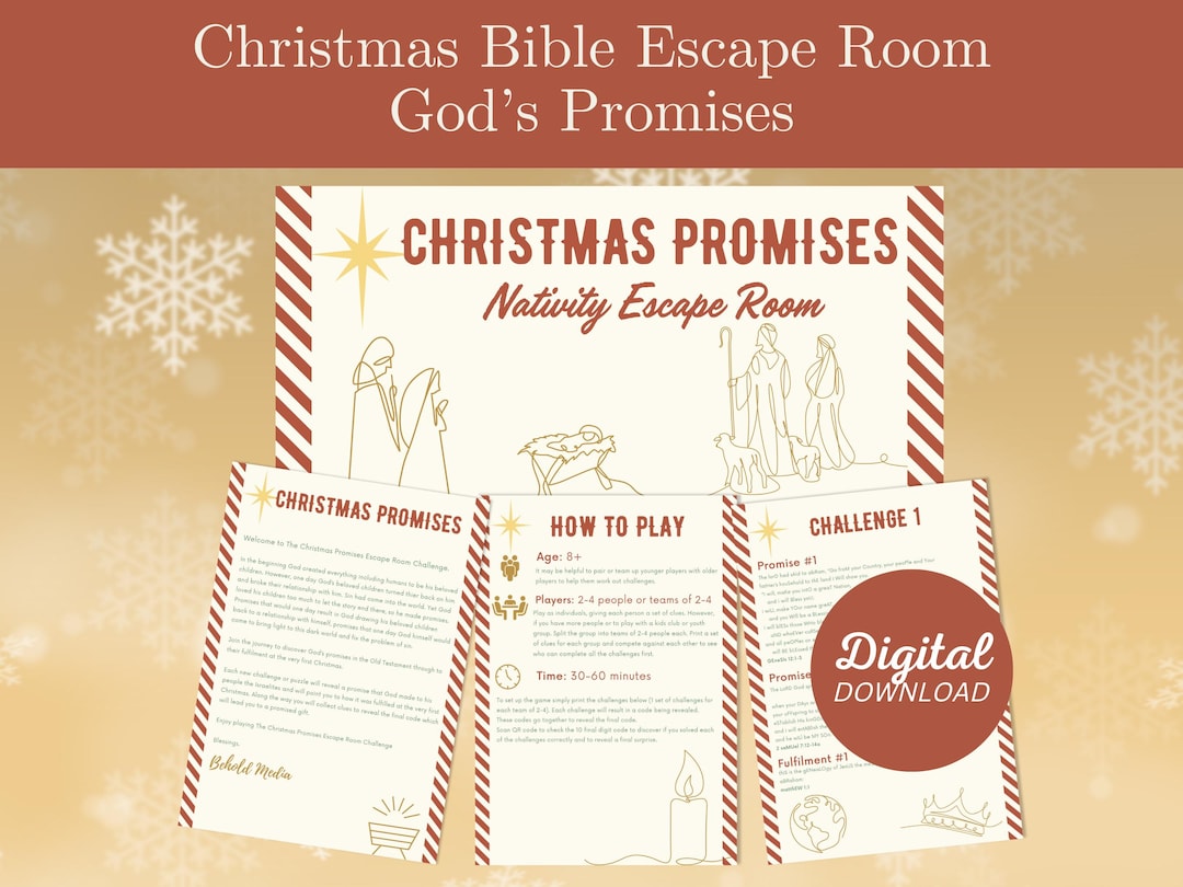 Christmas Nativity Escape Room, Bible Escape Room, Bible Study Escape ...