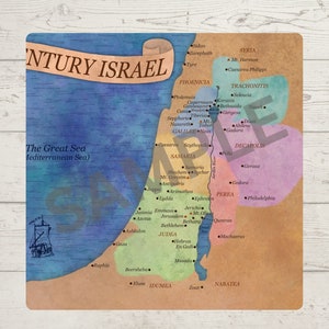 Biblical Map of Israel During Jesus' Ministry, Map of First Century ...