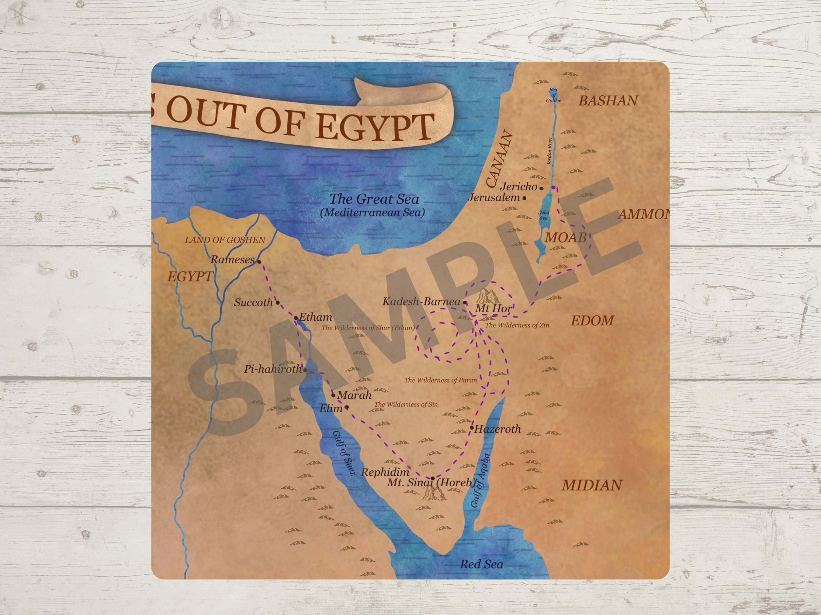 Mapa bíblico del viaje del Éxodo, Mapa de la Biblia, Éxodo fuera de ...