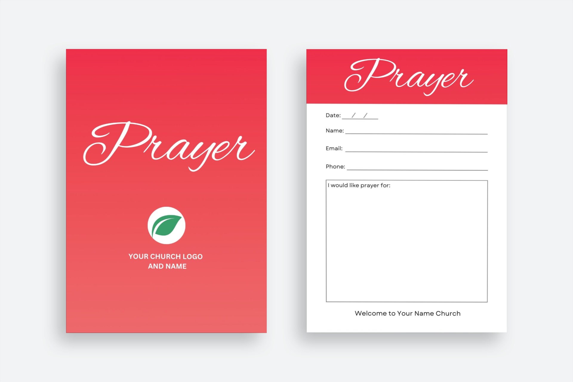 Church Connect Cards: Stackable Canva Template (digital Download) - Etsy