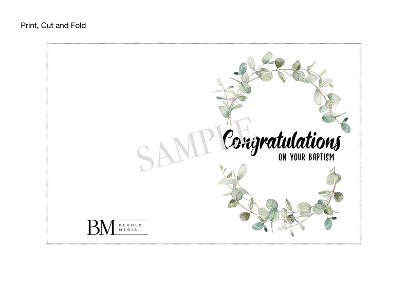 Baptism Congratulations Card, Baptism Card, Congratulations on Your ...