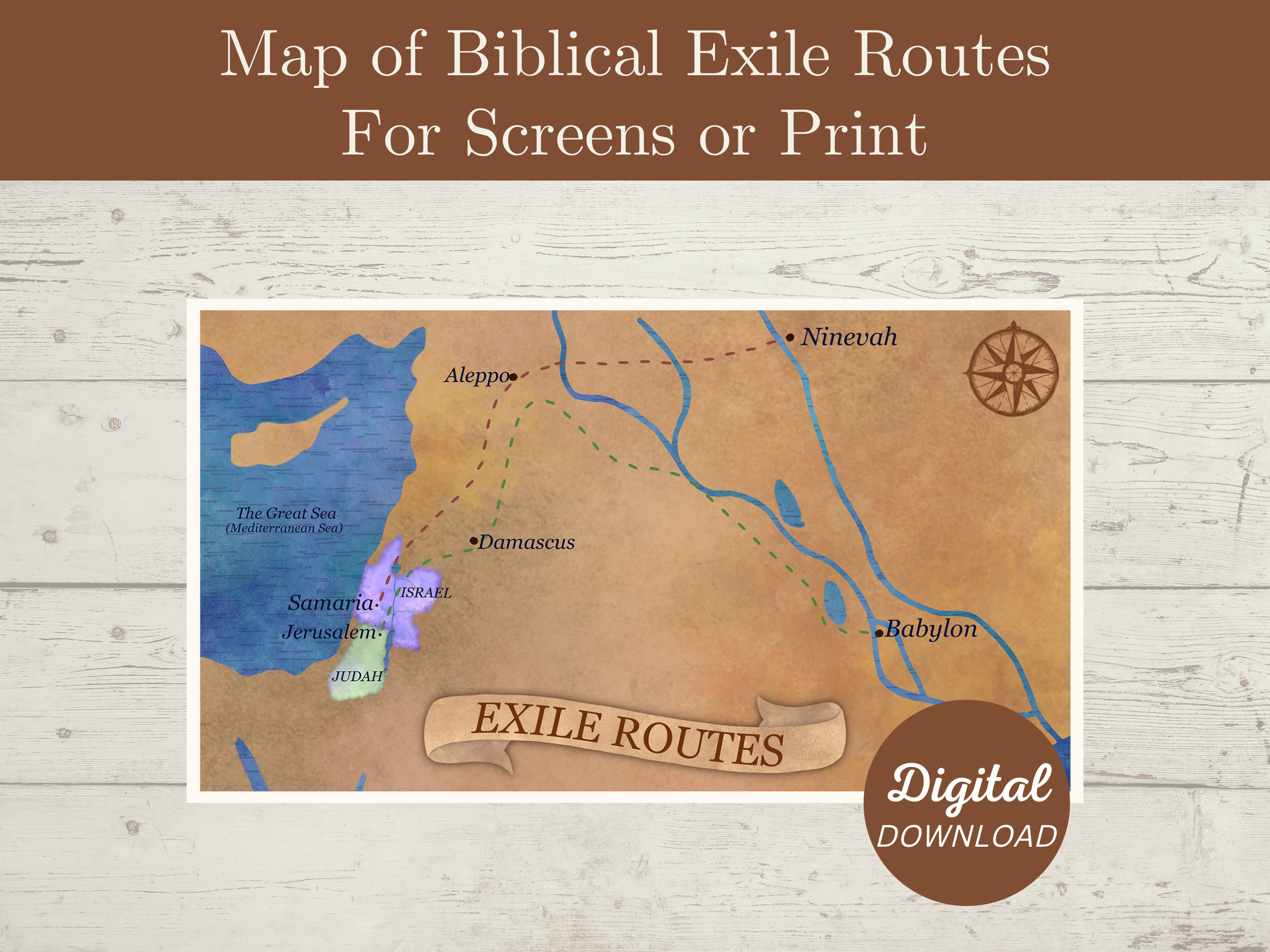 Biblical Exile Map, Exile Route Maps, Assyrian Exile, Babylonian Exile ...