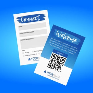 Church Connection Card, Welcome to Church Card, Connect Card, Canva ...