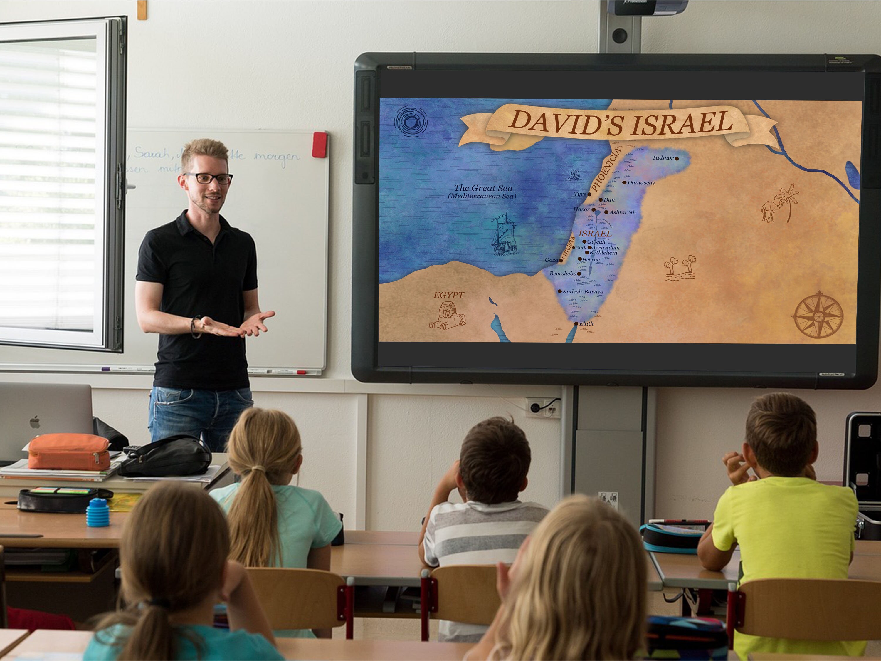 Biblical Map of Israel During King David's Reign (digital Download) - Etsy