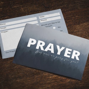 Church Prayer Request Card Template: Customizable Canva Design (digital ...
