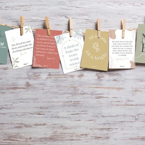 Advent Bible and Carols Printable Cards, Christmas Bible Verse Cards ...