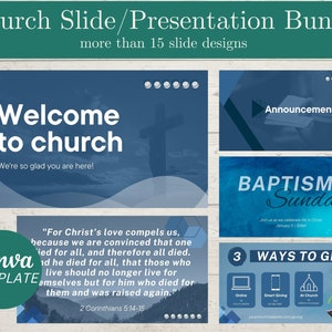 Church Slide Bundle Church Announcement Slide Pack Baptism - Etsy