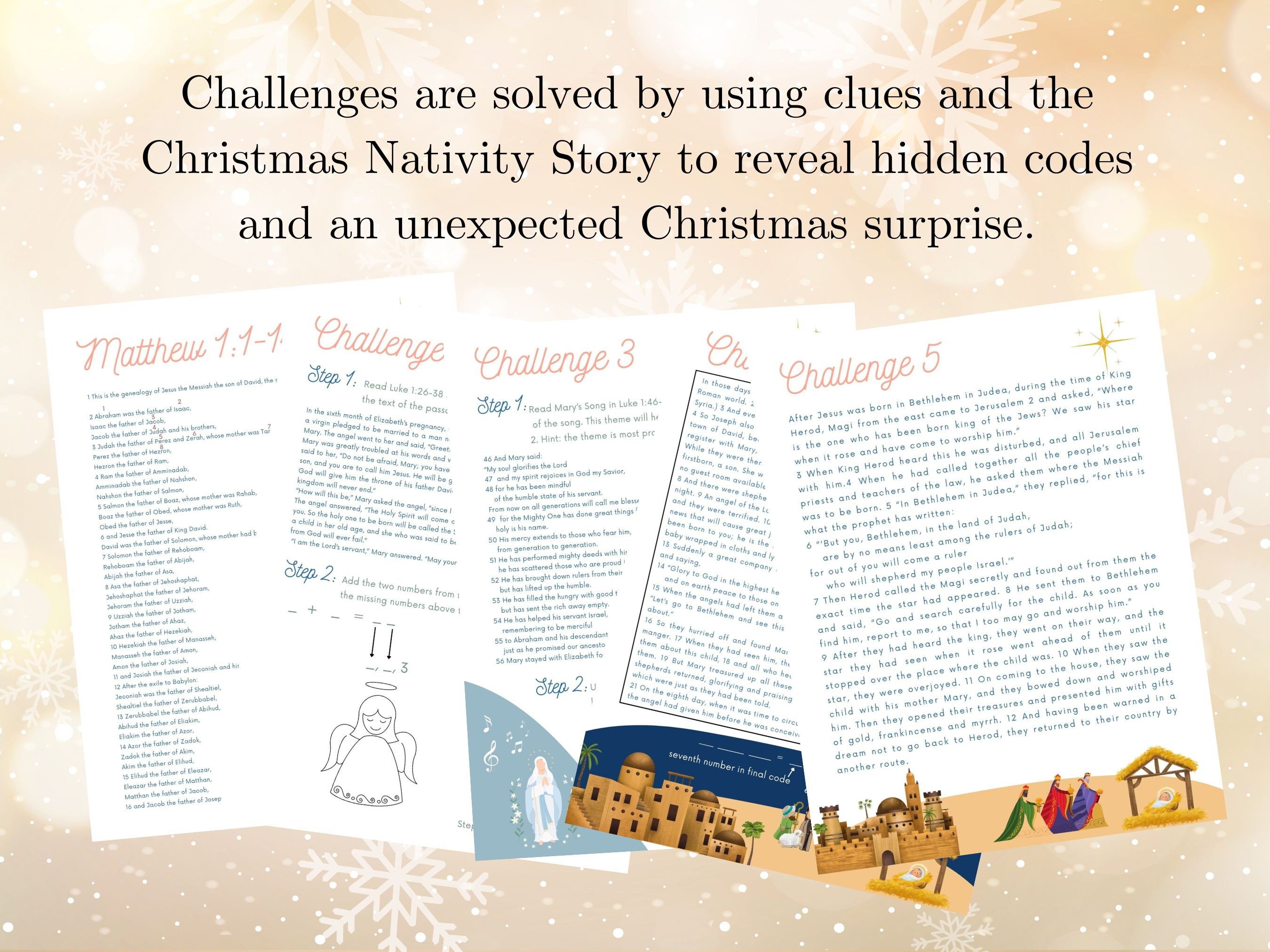 Christmas Nativity Escape Room, Bible Escape Room, Bible Study Escape ...