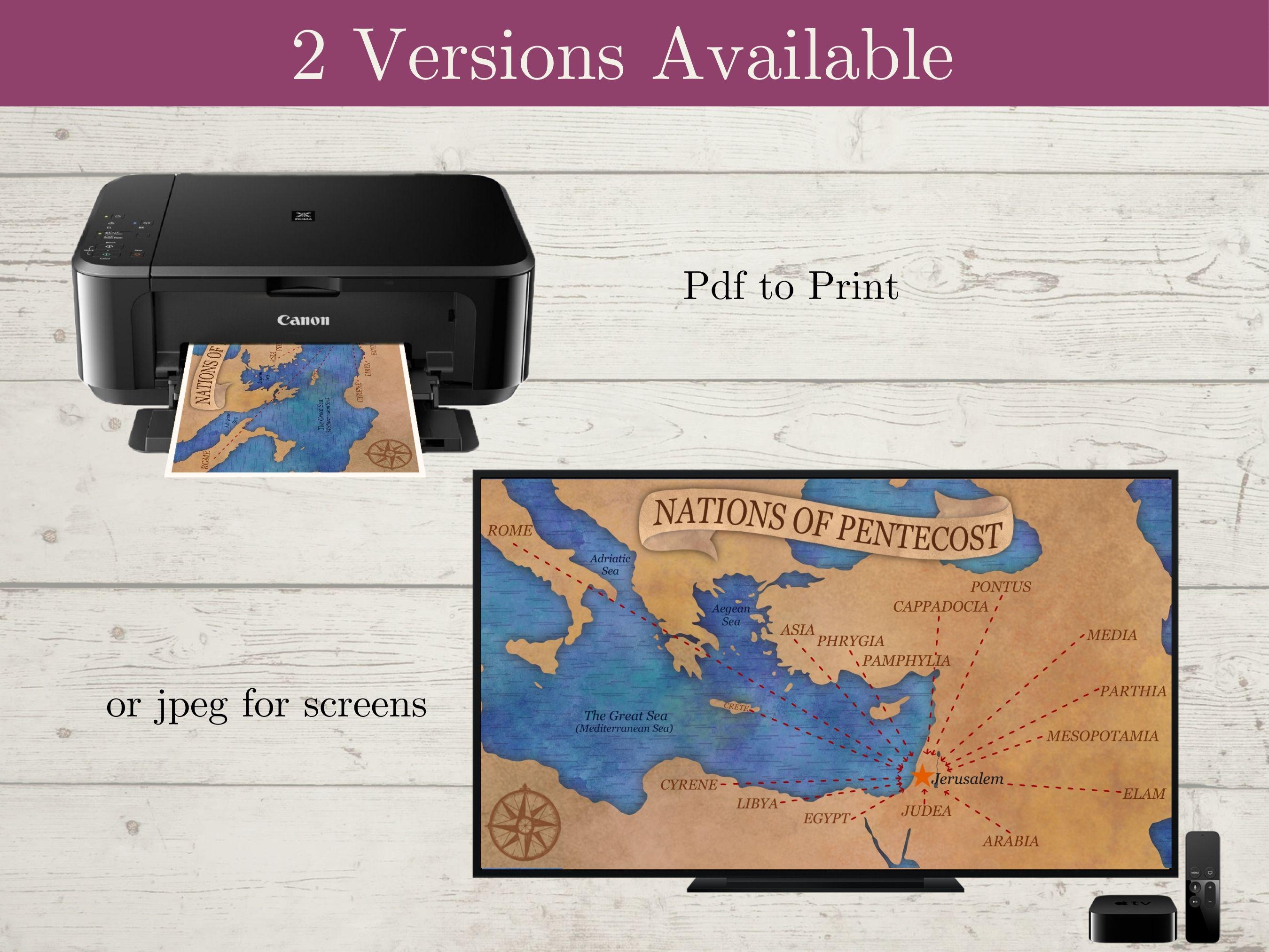 Nations of Pentecost Map, Map of Acts 2, Spread of Christianity ...