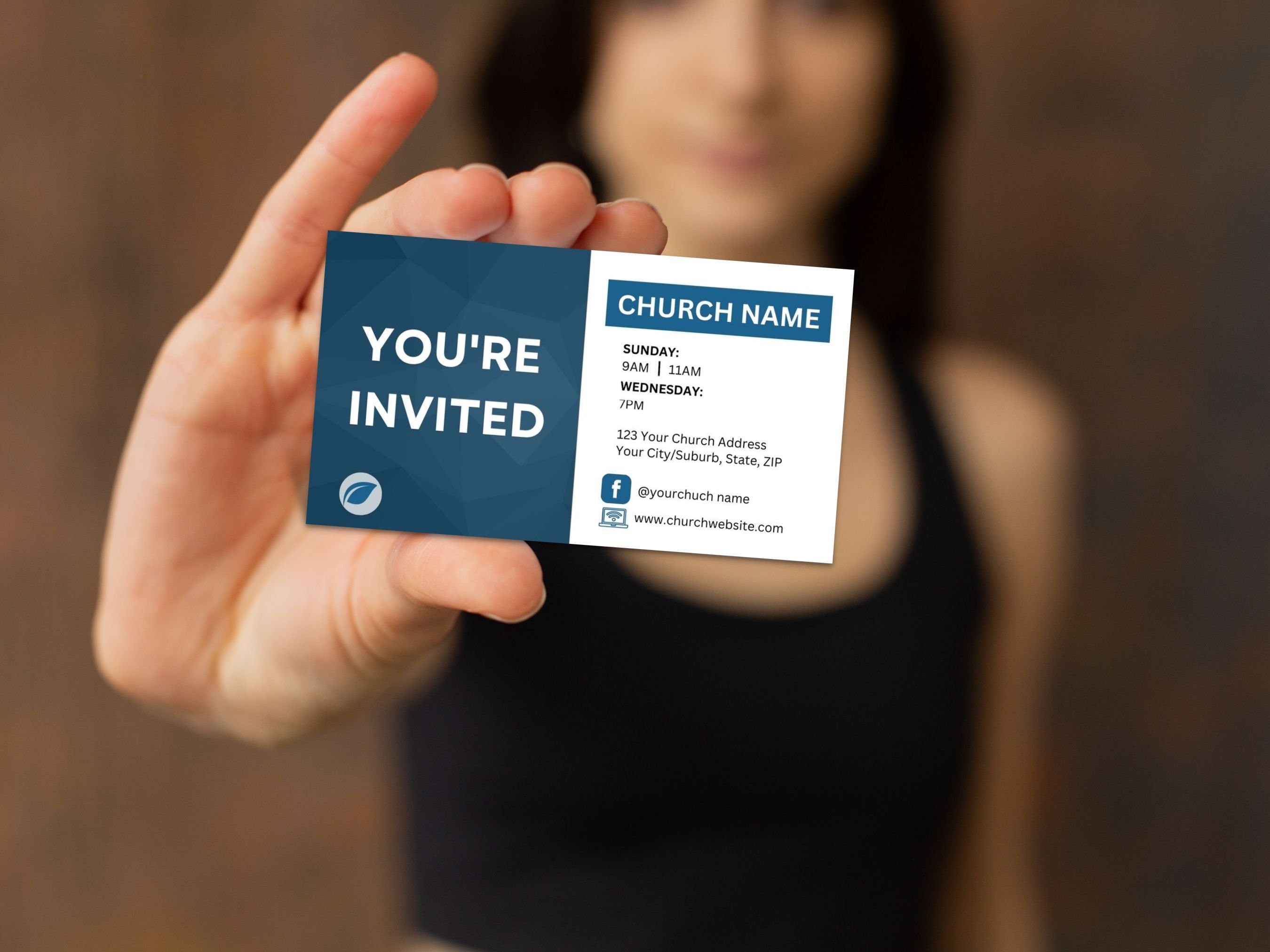 Church Invitation Card, Business Card Size, Church Invite, Welcome to ...