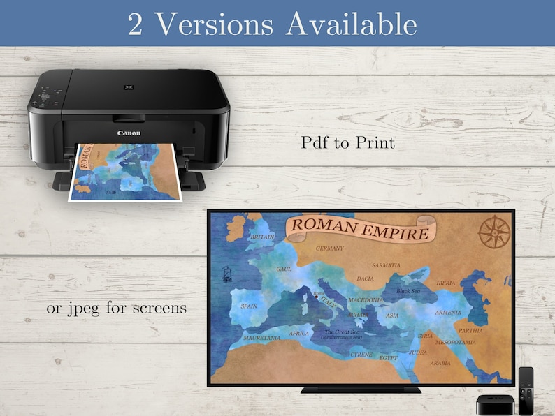 Roman Empire Map: New Testament, Christianity Spread (digital Download ...