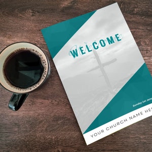 Simple Church Handout, Church Newsletter, Welcome to Church Handout ...