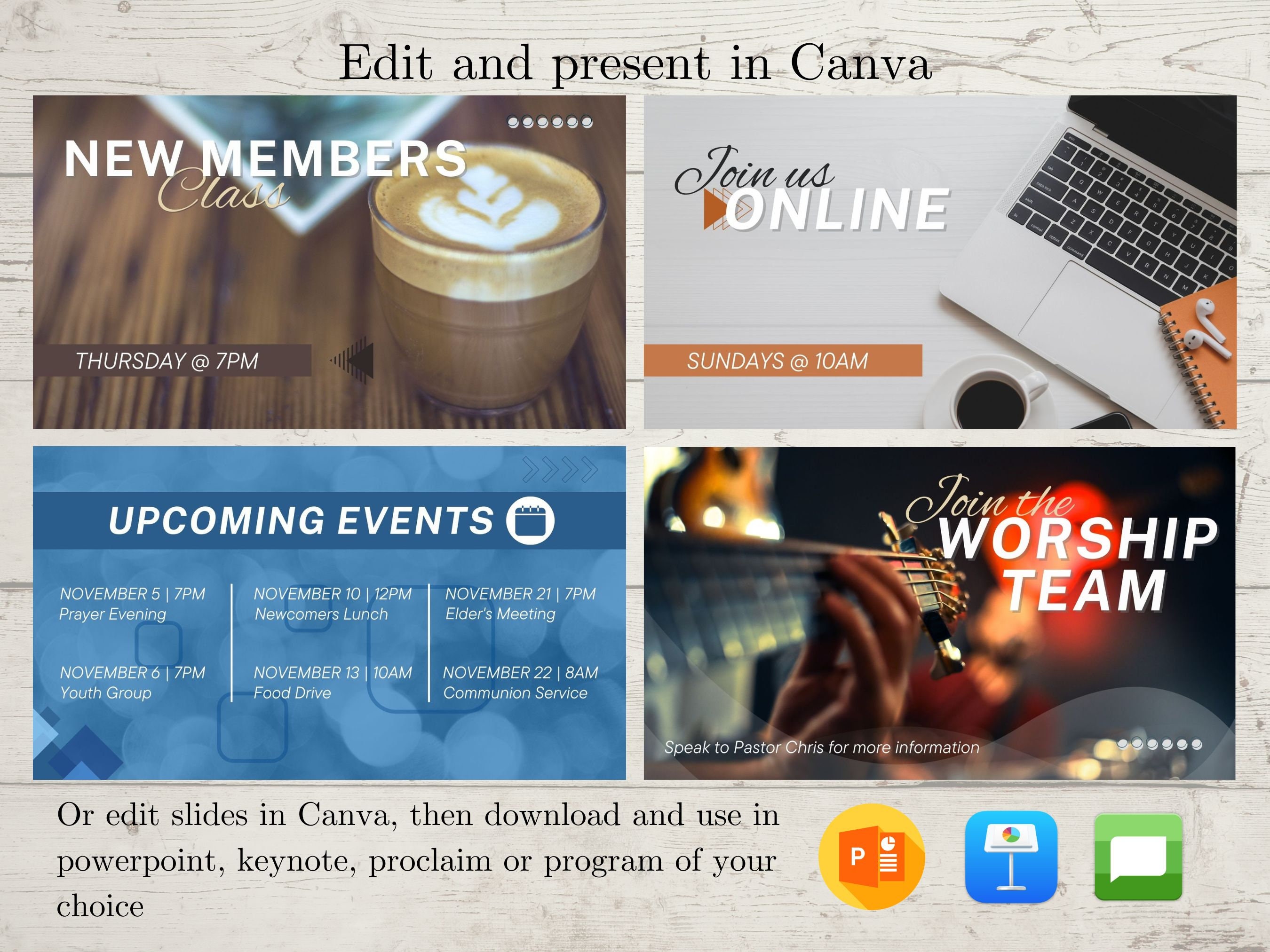 Church Announcement Slide Pack, Baptism Announcement Slide, Church ...