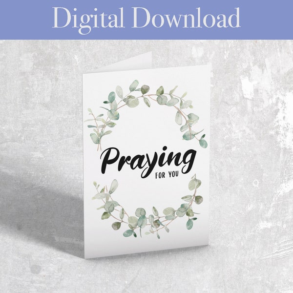Printable Praying for You Card - Etsy