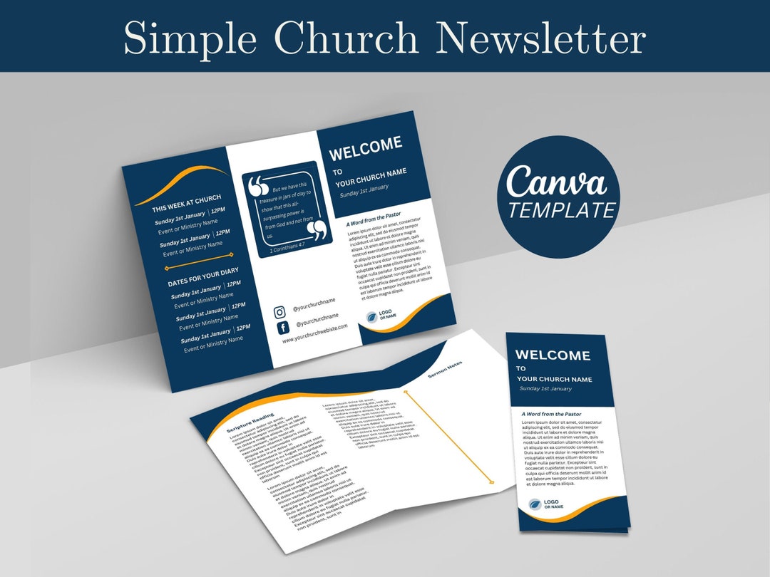 Church Brochure, Church Pamphlet, Welcome to Church Handout, Church ...