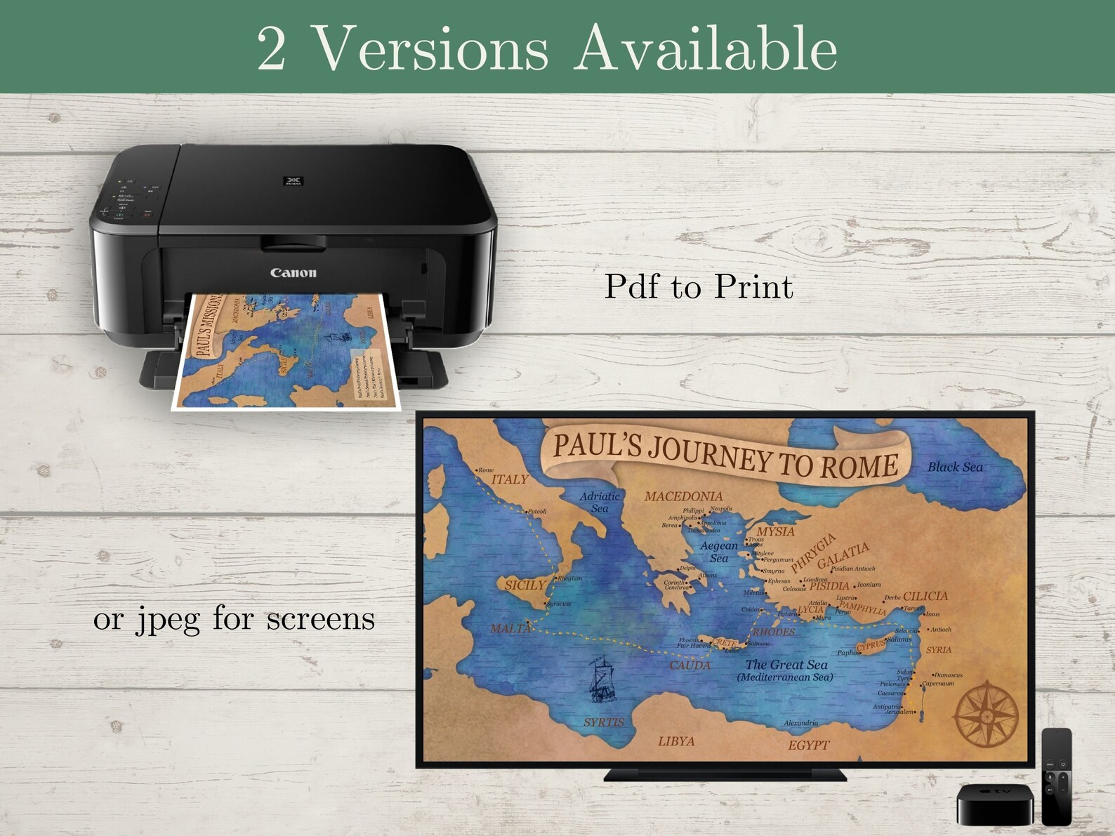 Map of Paul's Missionary Journeys, First, Second and Third Missionary ...