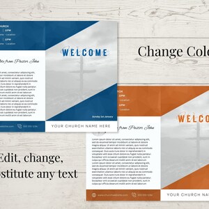 Simple Church Handout, Church Newsletter, Welcome to Church Handout ...