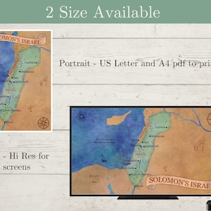 Biblical Map of Israel at the Height of Solomon's Reign, Solomon's ...