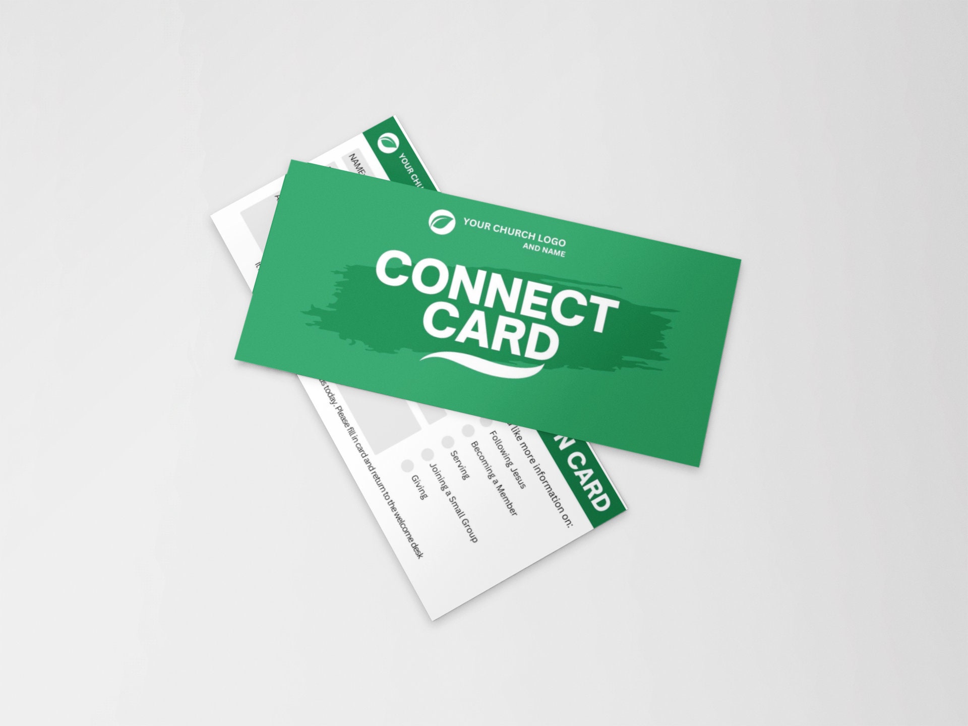 Church Connection Card, Customisable Welcome to Church Card, Connect ...