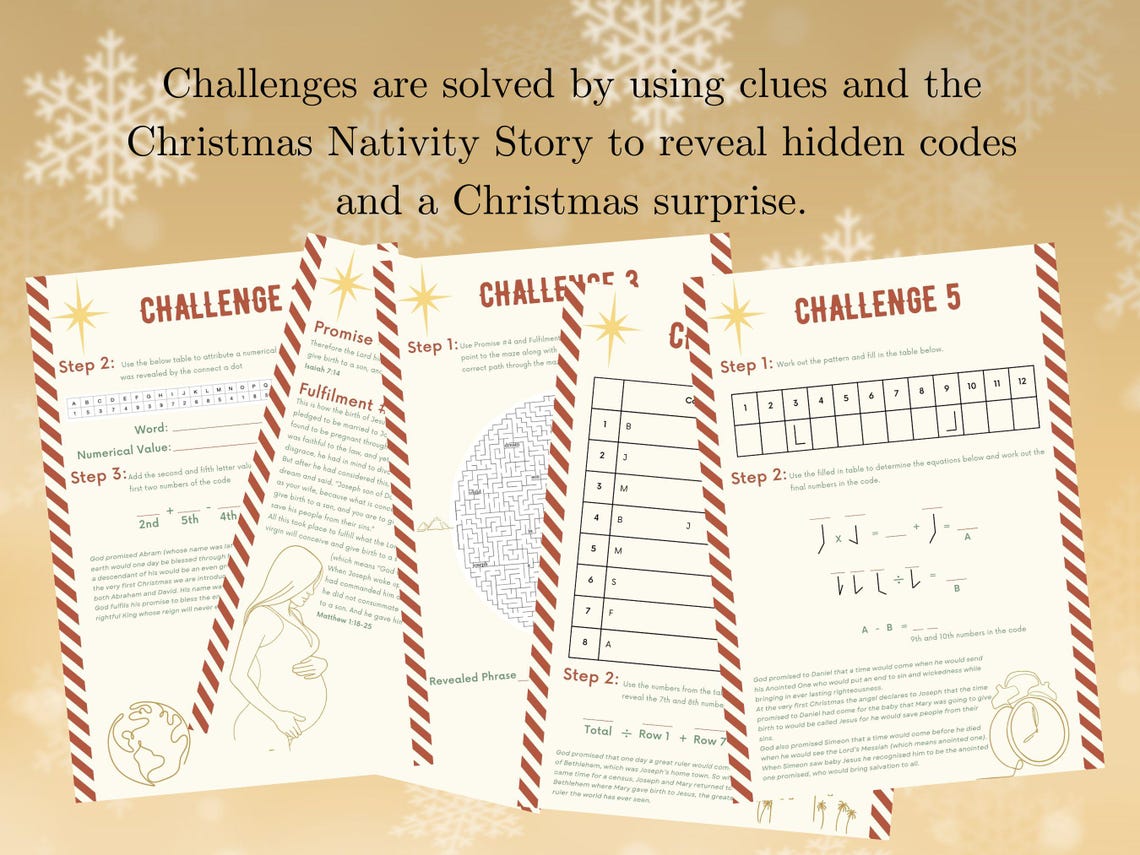 Christmas Nativity Escape Room, Bible Escape Room, Bible Study Escape ...