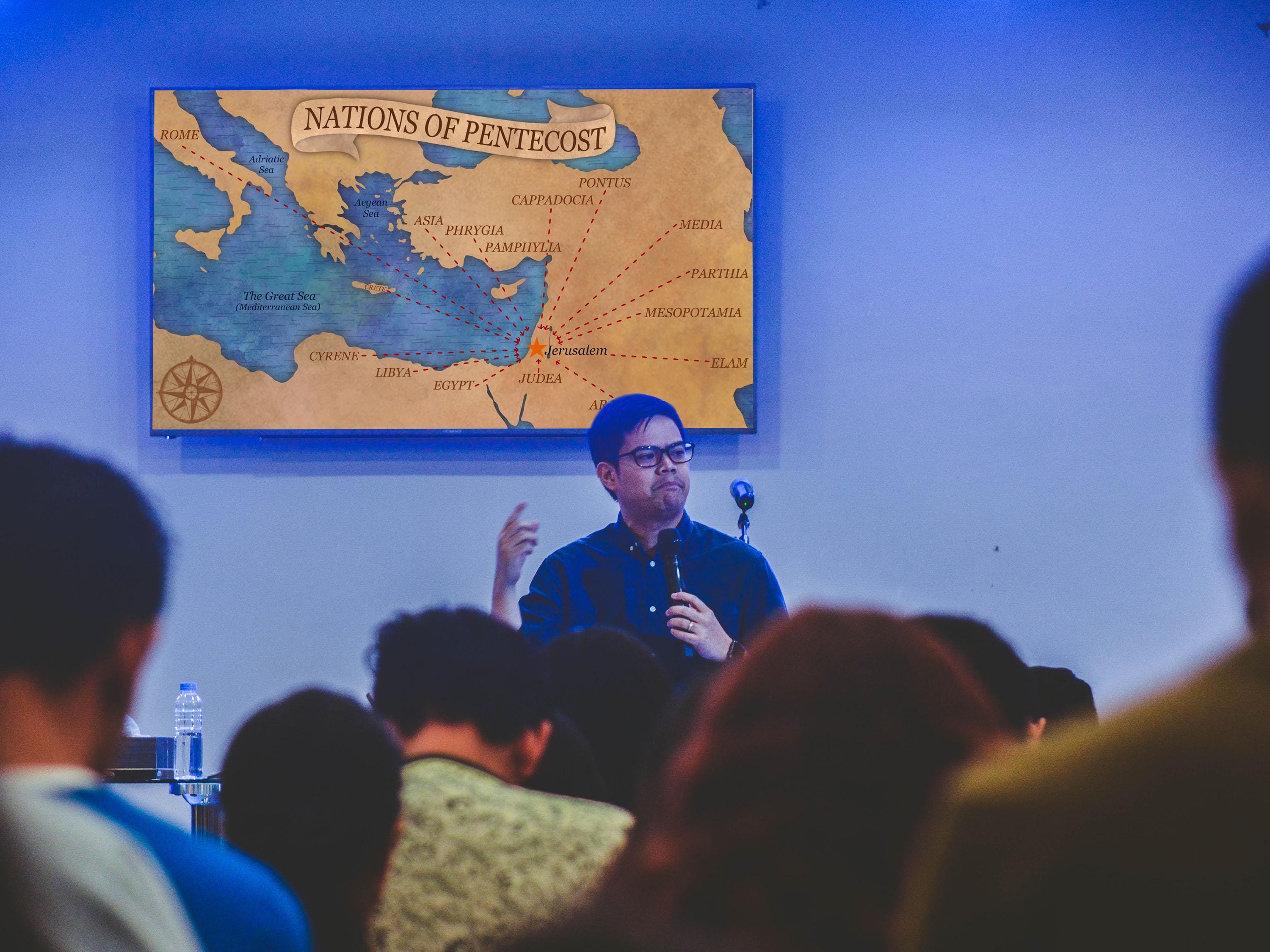 Nations of Pentecost Map, Map of Acts 2, Spread of Christianity ...