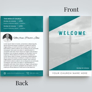 Simple Church Handout, Church Newsletter, Welcome to Church Handout ...