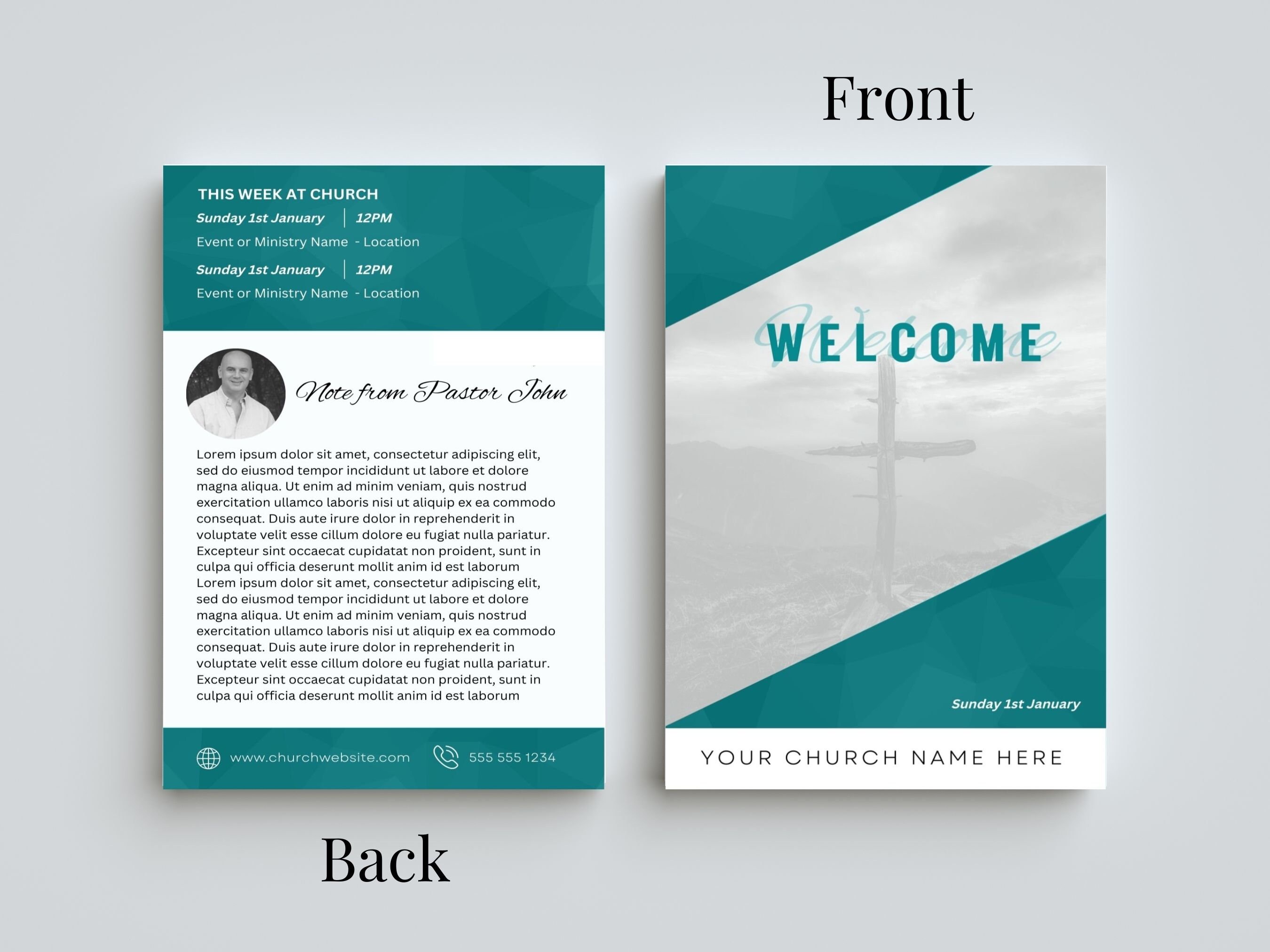 Simple Church Handout, Church Newsletter, Welcome to Church Handout ...