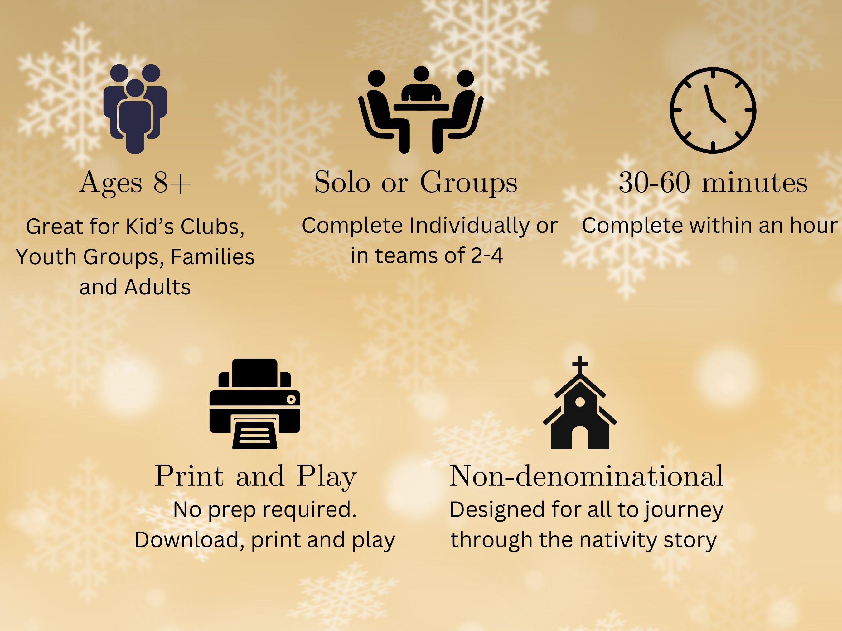 Christmas Nativity Escape Room, Bible Escape Room, Bible Study Escape ...