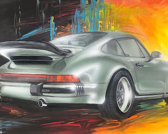 Porsche Acrylic Painting - Etsy