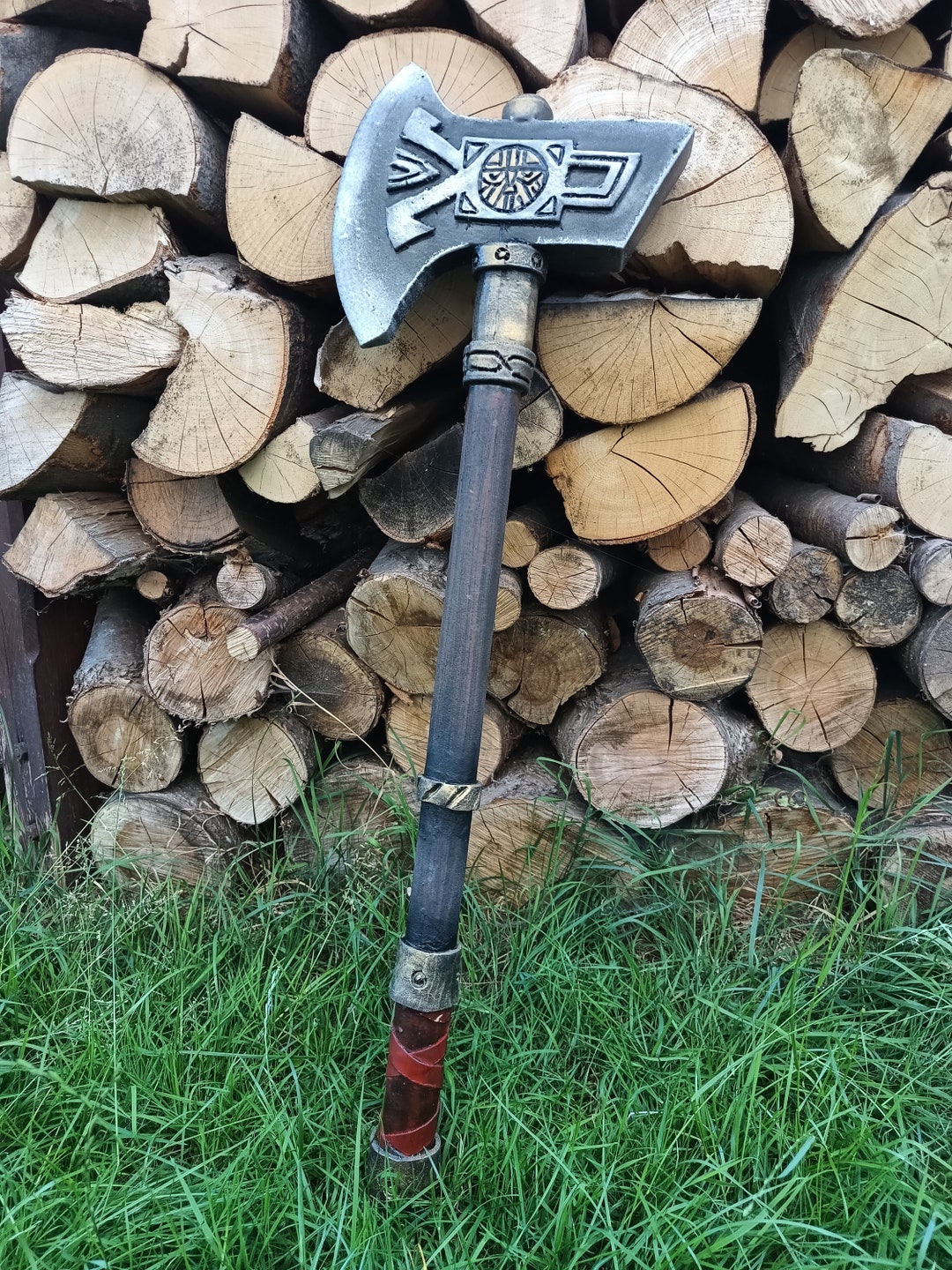 LARP Dwarven Battle Axe 90cm - Etsy