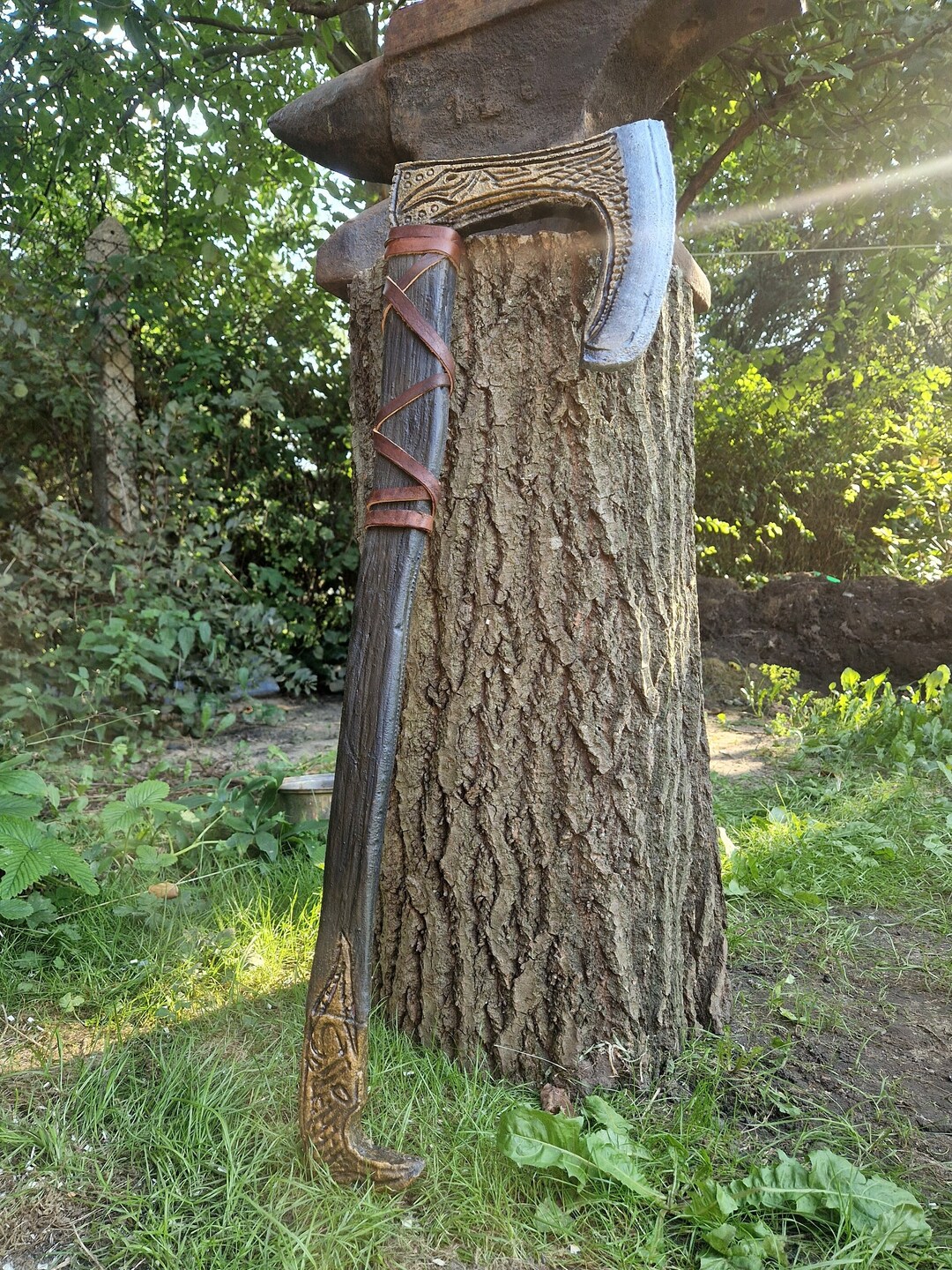 LARP Safe Golden Raven Axe - Etsy