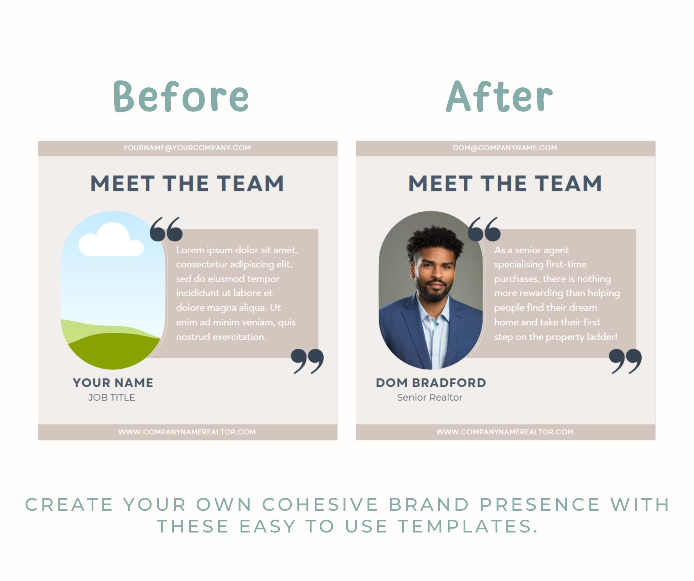 Meet the Team 15 Social Media Post Templates | Real Estate Instagram ...