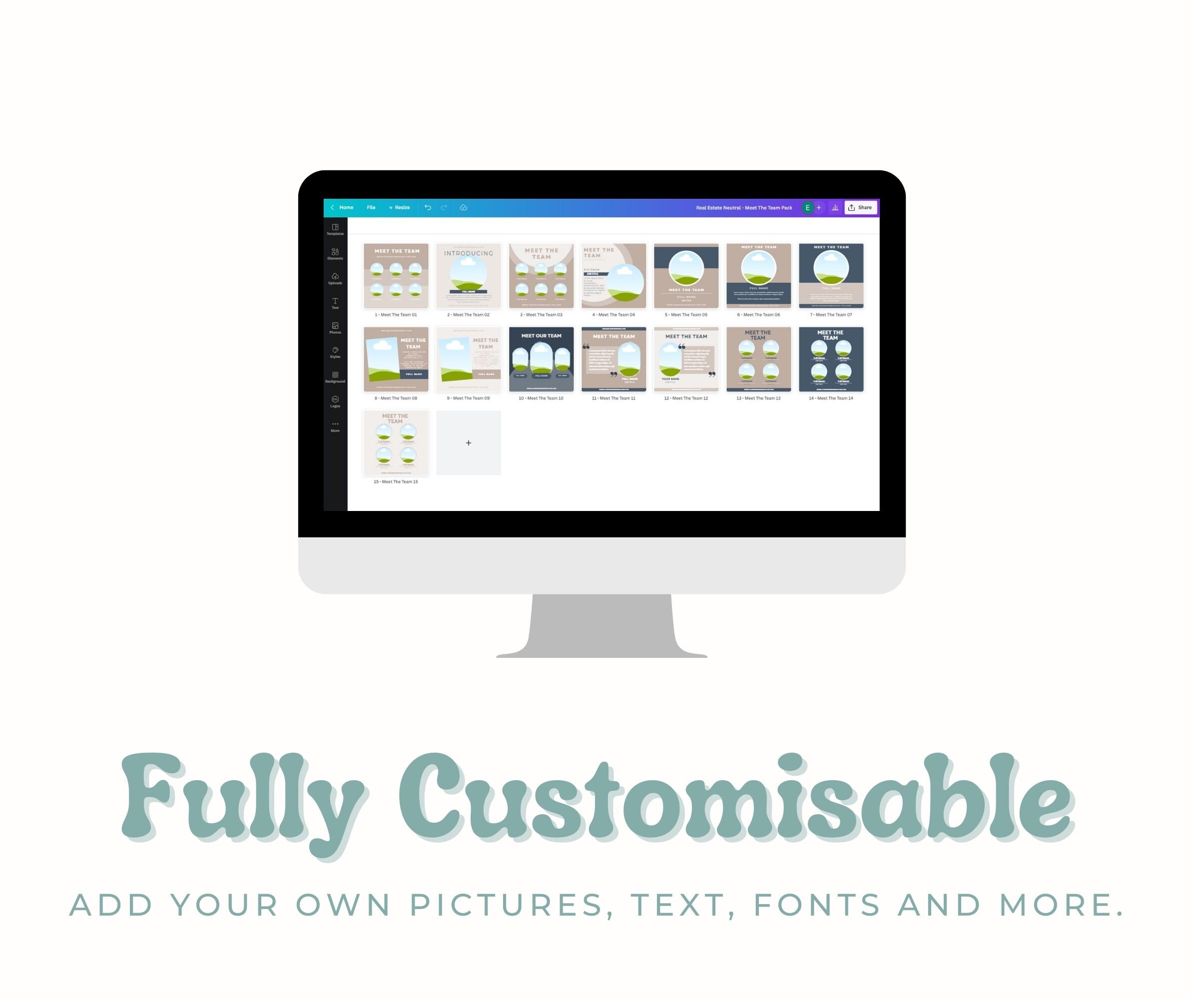 Meet the Team 15 Social Media Post Templates | Real Estate Instagram ...