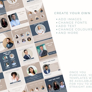 Meet the Team 15 Social Media Post Templates | Real Estate Instagram ...
