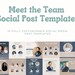Meet the Team 15 Social Media Post Templates | Real Estate Instagram ...