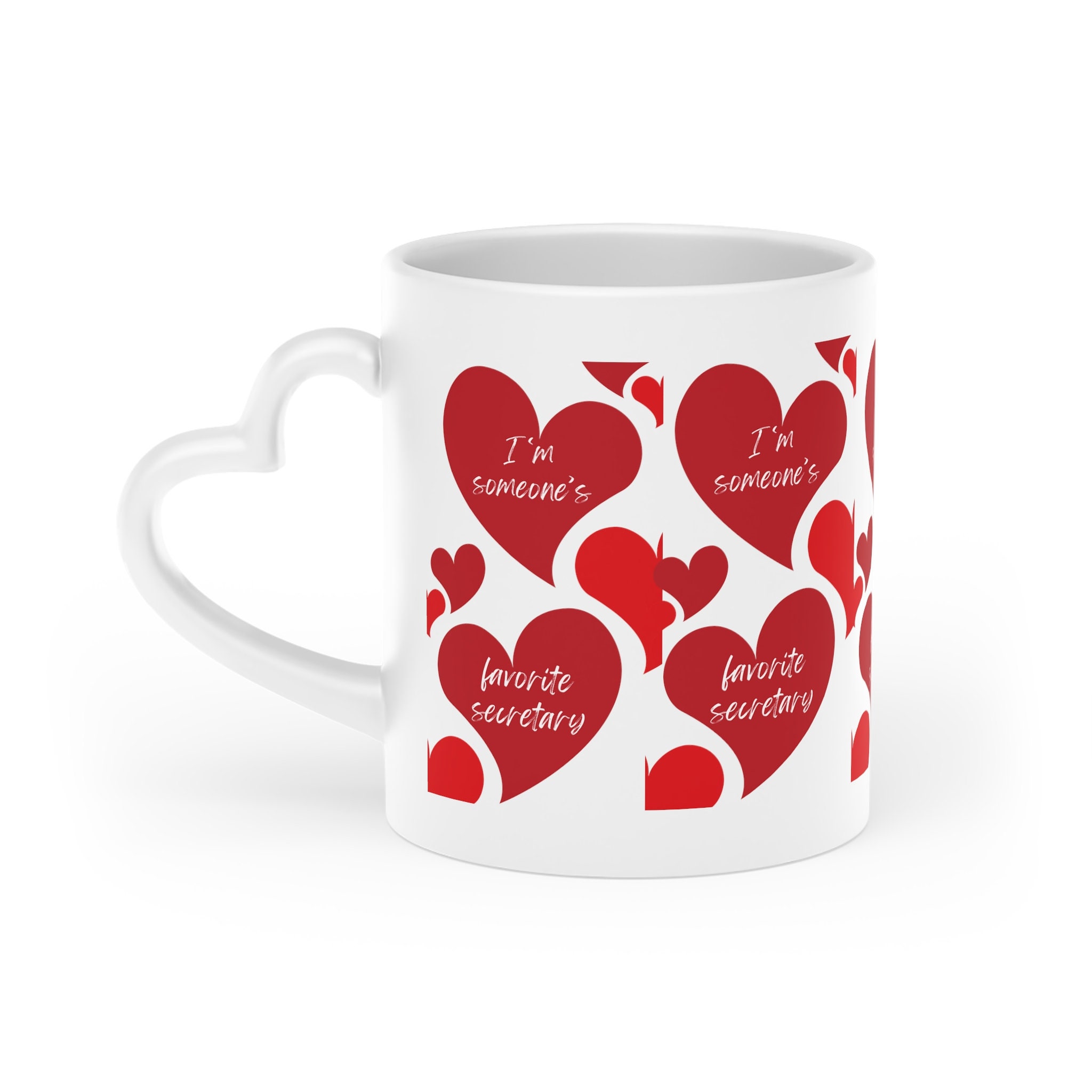 Heart-shaped Mug, Favorite Secretary, Secretary Appreciation, Valentine ...