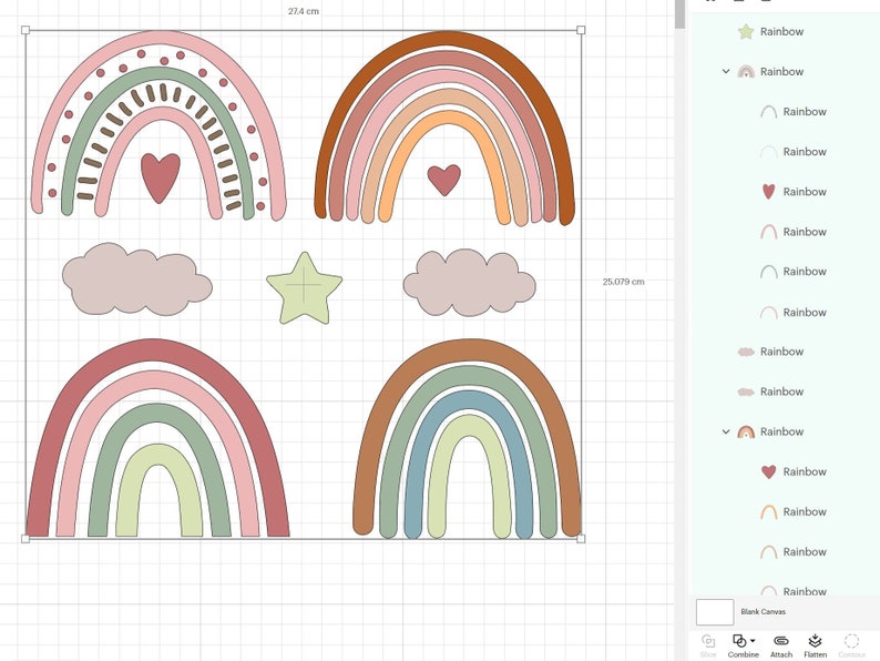 Rainbow SVG Plotterdatei Silueta arco iris archivo cricut - Etsy España