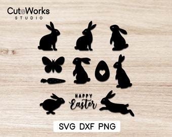 Plotter File Rabbit Svg Dxf - Etsy