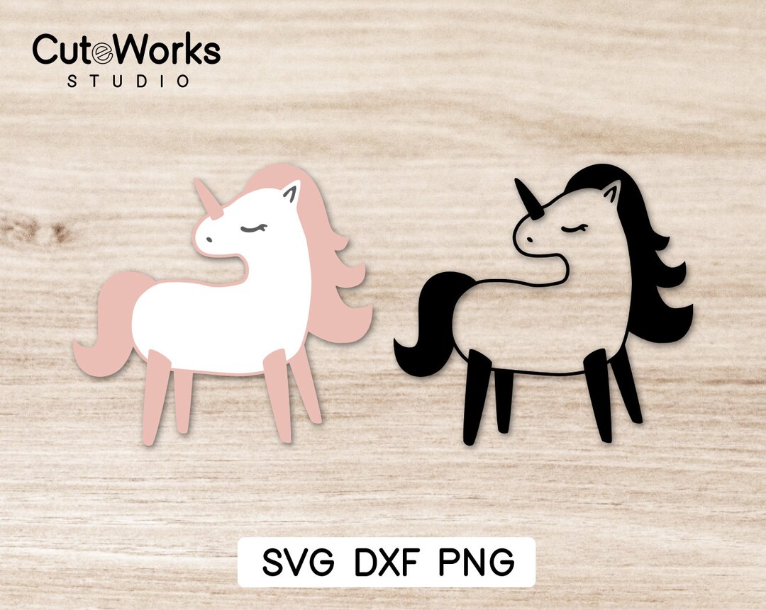 Unicorn SVG Plotterdatei - Unicorn Silhouette - Einhorn Silhouette - Cricut File PNG DXF ...