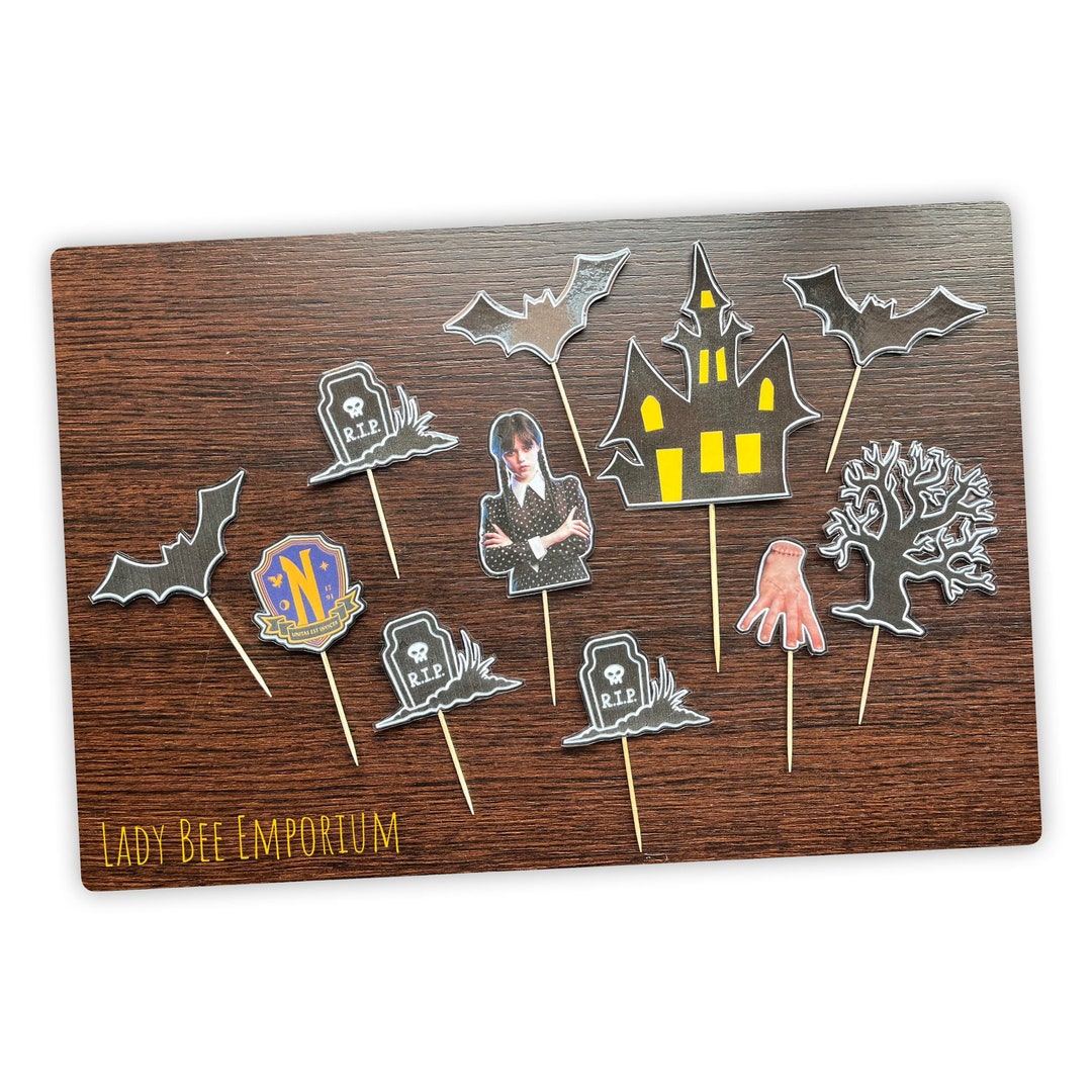 Wednesday Cake Topper Set / Wednesday Addams - Etsy