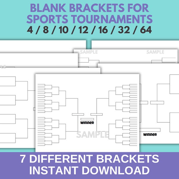 4 Team Bracket - Etsy