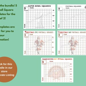 Thanksgiving Football Squares Template: Editable Printable (PDF) - Etsy