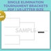 Printable Tournament Bracket: Sports & Games, 4-64 Teams (PDF) - Etsy