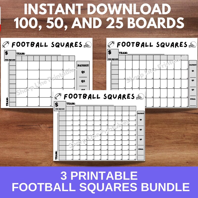 100 Square Raffle Board - Etsy Australia