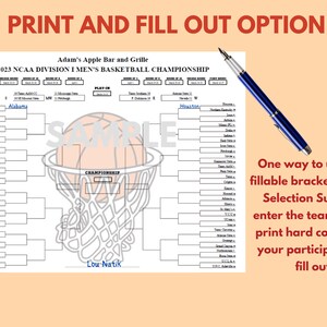 Printable NCAA Basketball Bracket March Madness Template for Tournament ...