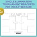 Printable Tournament Bracket: Sports & Games, 4-64 Teams (PDF) - Etsy