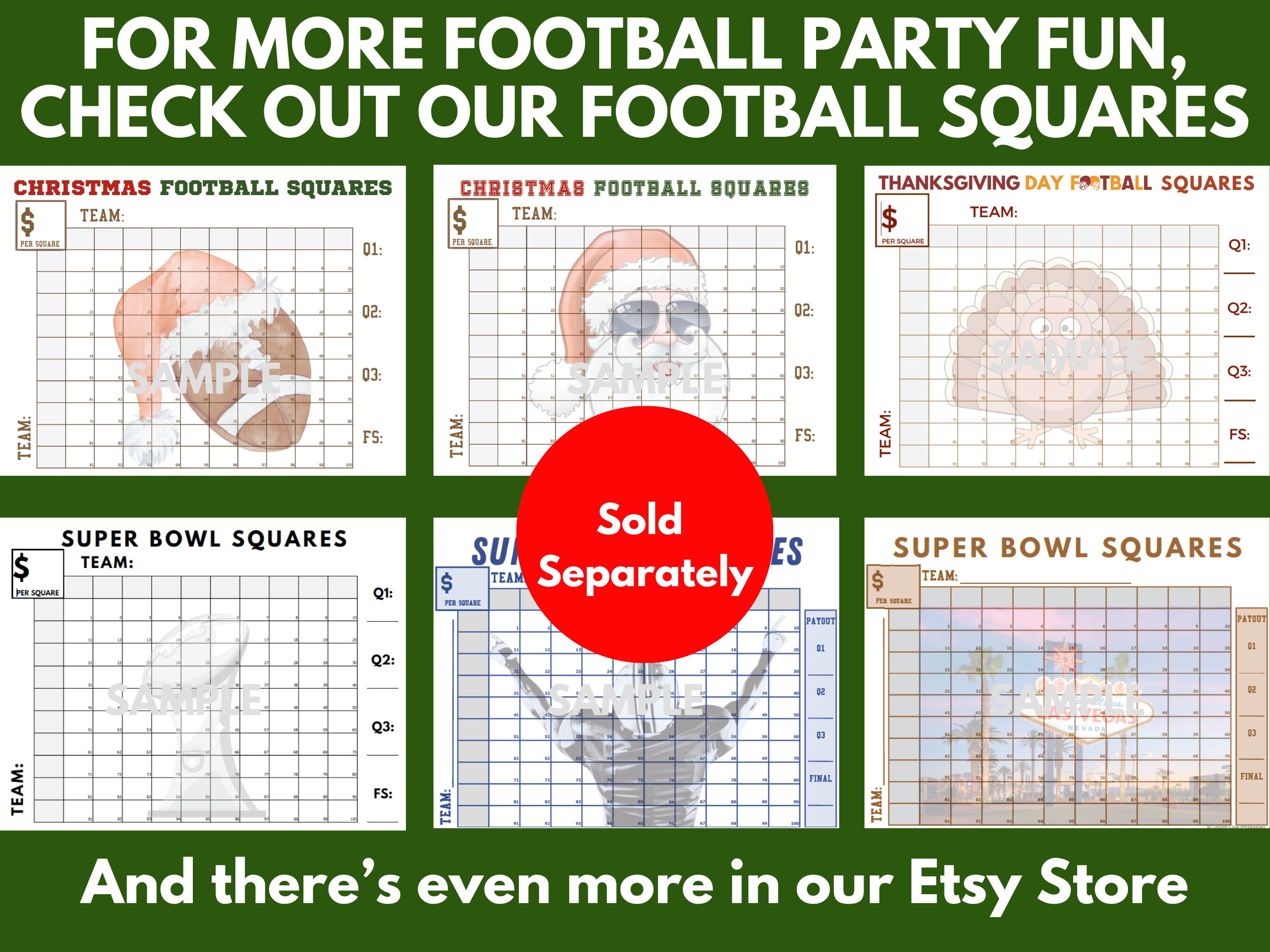 Printable Football Game Day Prediction Game Super Bowl Party NFL ...