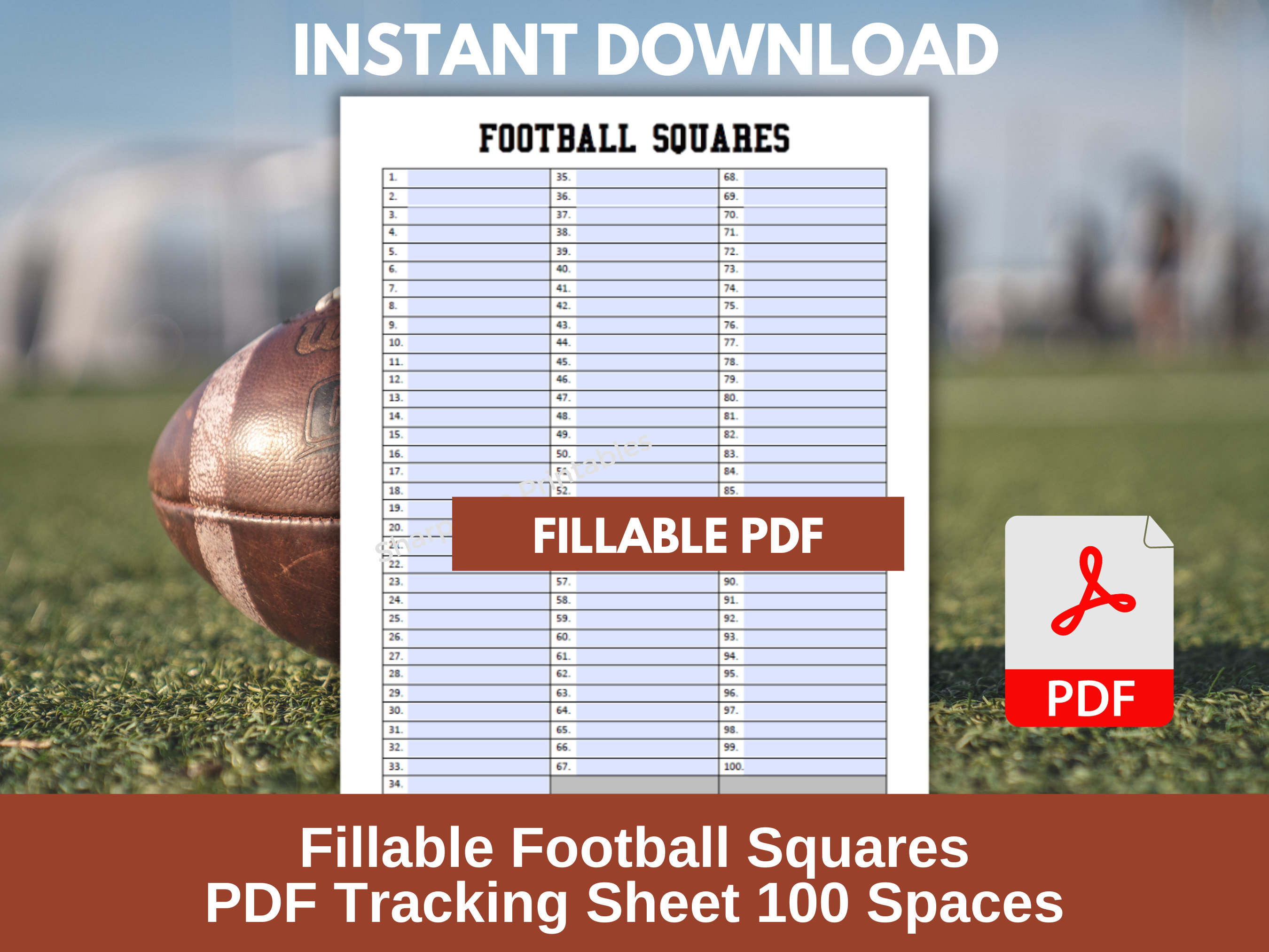Printable Office Football Pool Sheet