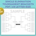 Printable Tournament Bracket: Sports & Games, 4-64 Teams (PDF) - Etsy