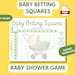 Baby Shower Game Betting Squares Editable Baby Shower Game Printable ...